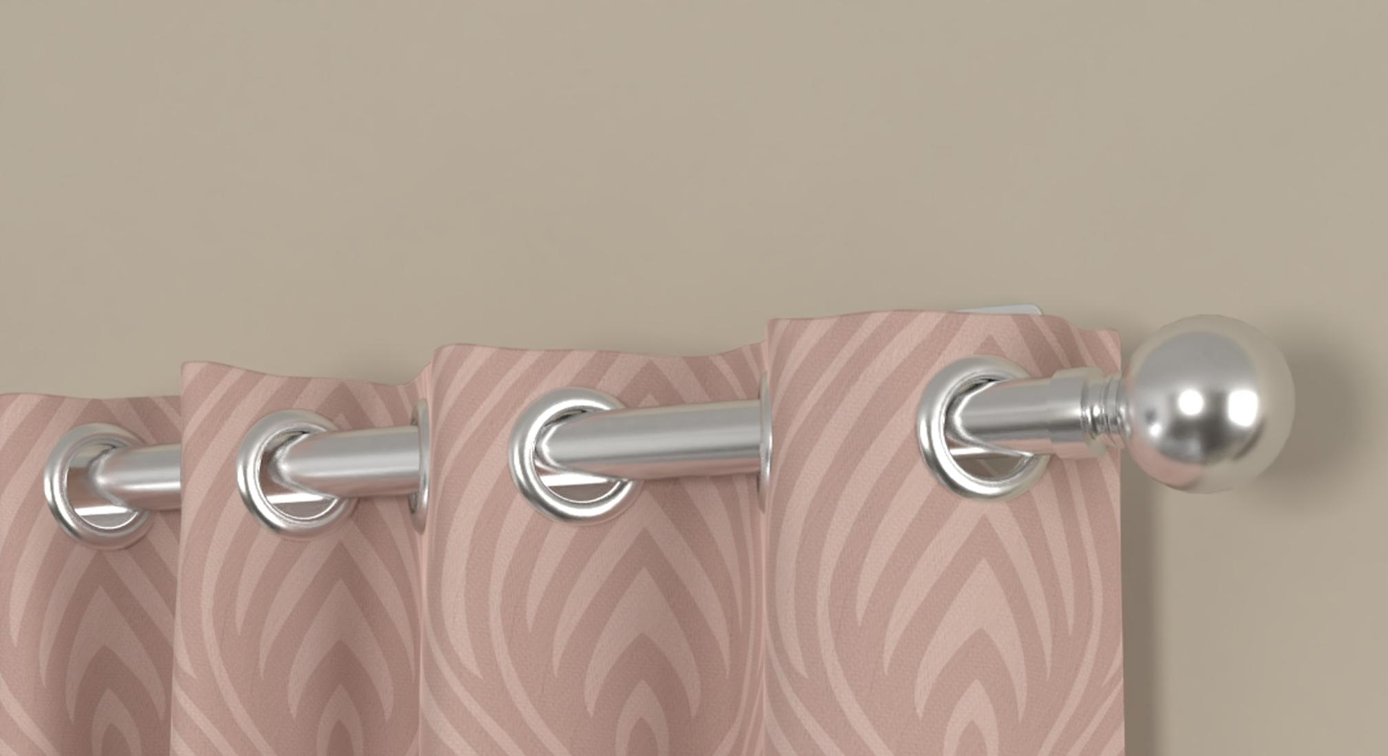 Blush Polyester Window Curtain - Urban Ladder