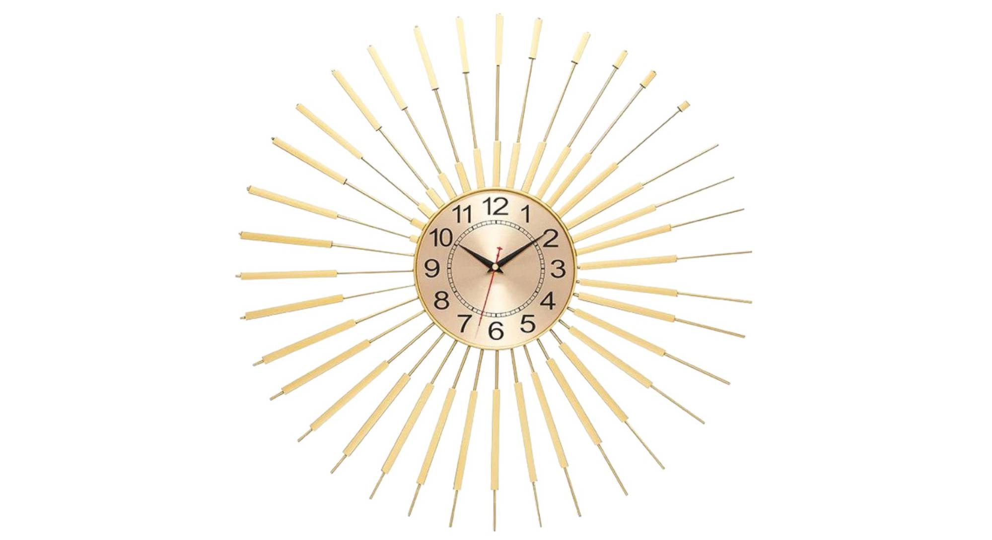 Gold Metal Round Analog Wall Clock - Urban Ladder