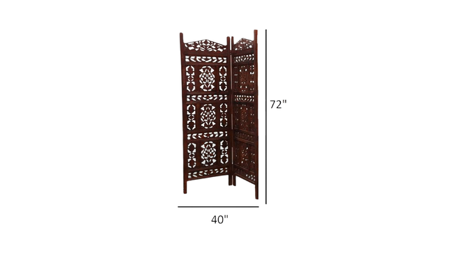 Zehra Solid Wood Room Divider in Brown Colour - Urban Ladder