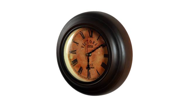 Brown Solid Wood Round Analog Wall Clock - Urban Ladder