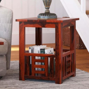 Java Solid Wood Side Table in Honey Finish - Urban Ladder