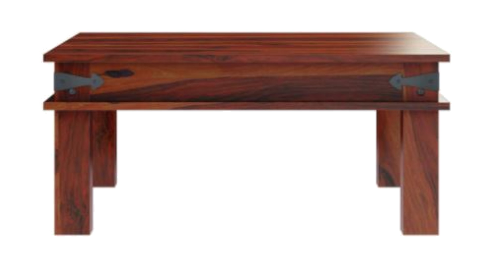 Hevea Square Rosewood Coffee Table in Teak Finish - Urban Ladder