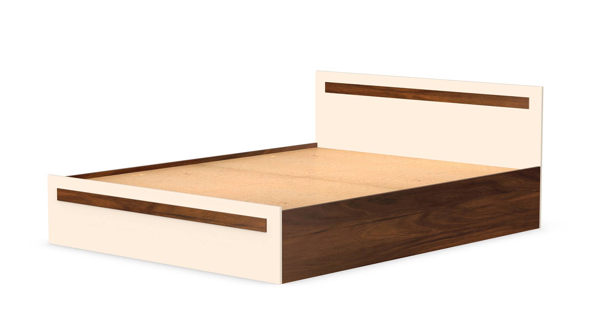Maltein Engineered Wood King Size Box Storage Bed in Brown Maple And ...