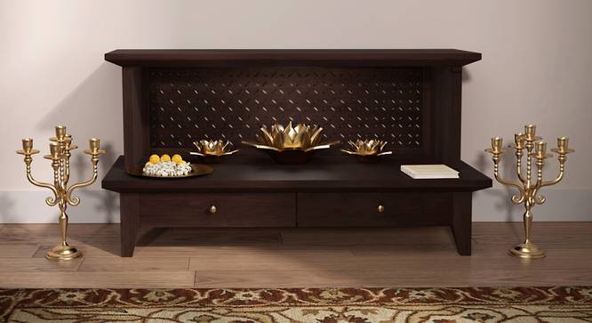 Devoto Solid Wood Free Standing Prayer Unit Without Door - Urban Ladder