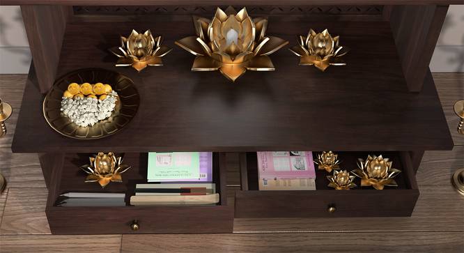 Devoto Solid Wood Free Standing Prayer Unit Without Door - Urban Ladder