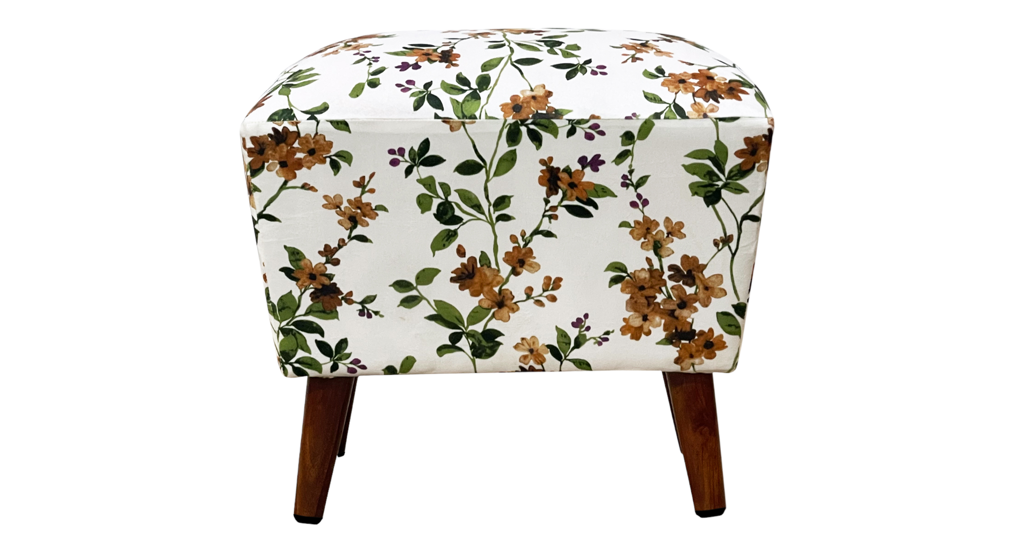 Classic Plush Puff( Bwown Flower) - Urban Ladder