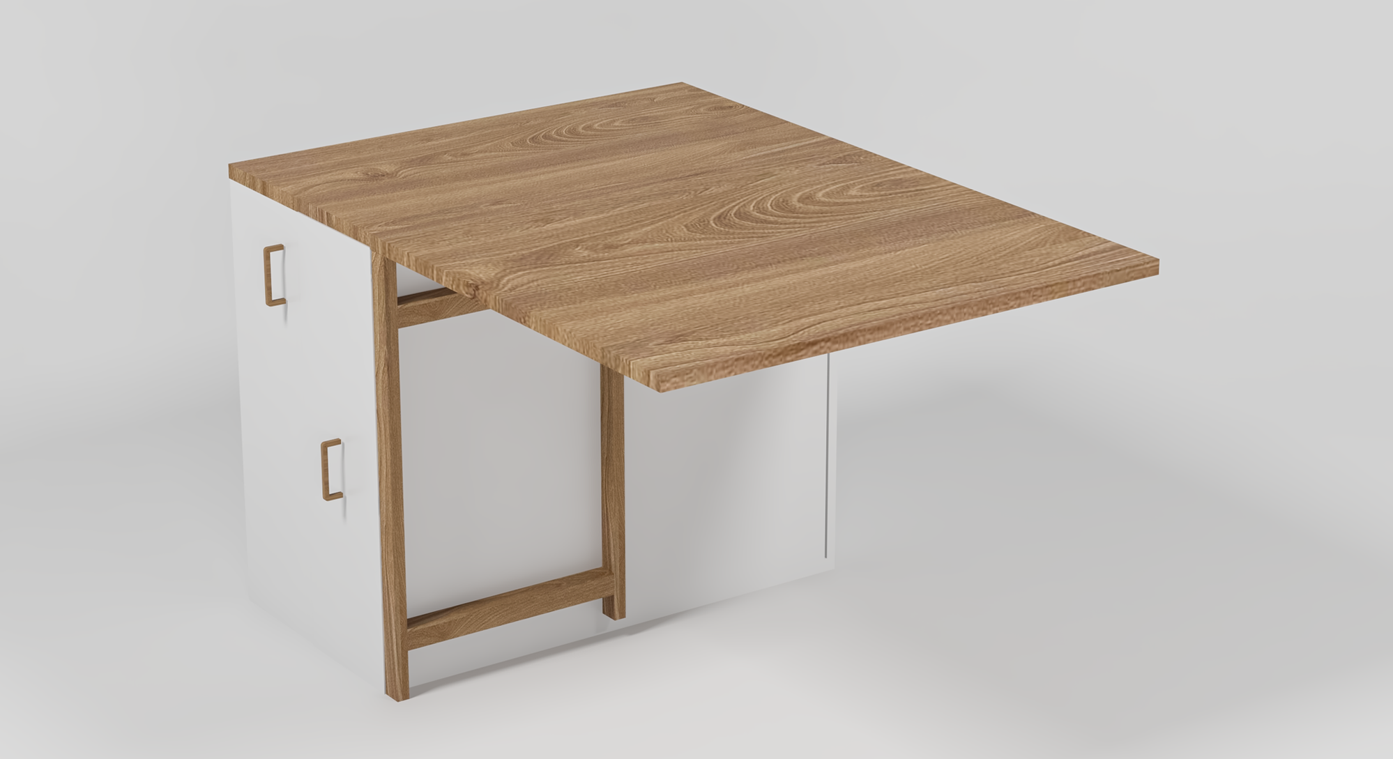 Space Saving Engineered Wood 2 Seater Dining Table with Set of Chairs ...