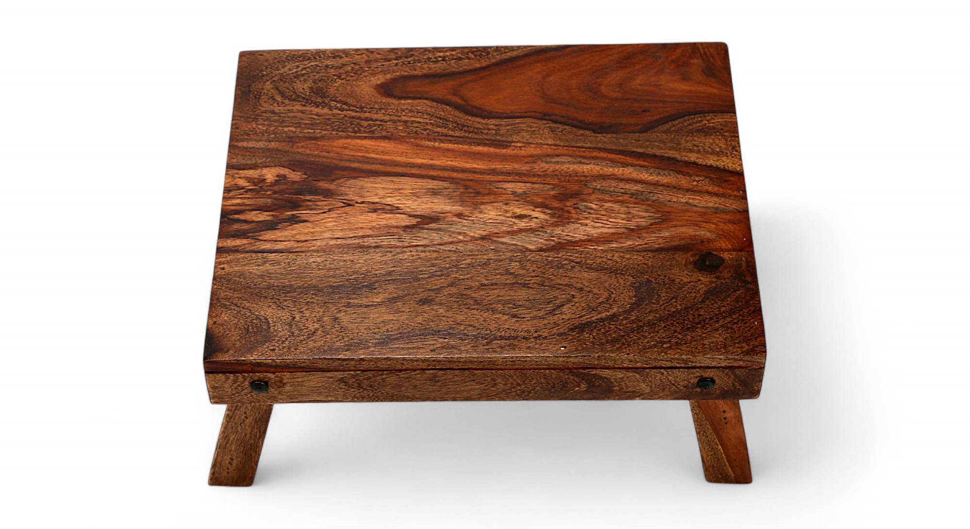 Ohio Solid Wood Laptop Table in Brown Teak - Urban Ladder