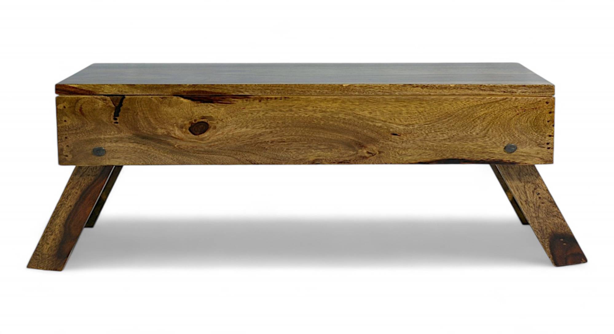 Ohio Solid Wood Laptop Table in Brown Teak - Urban Ladder