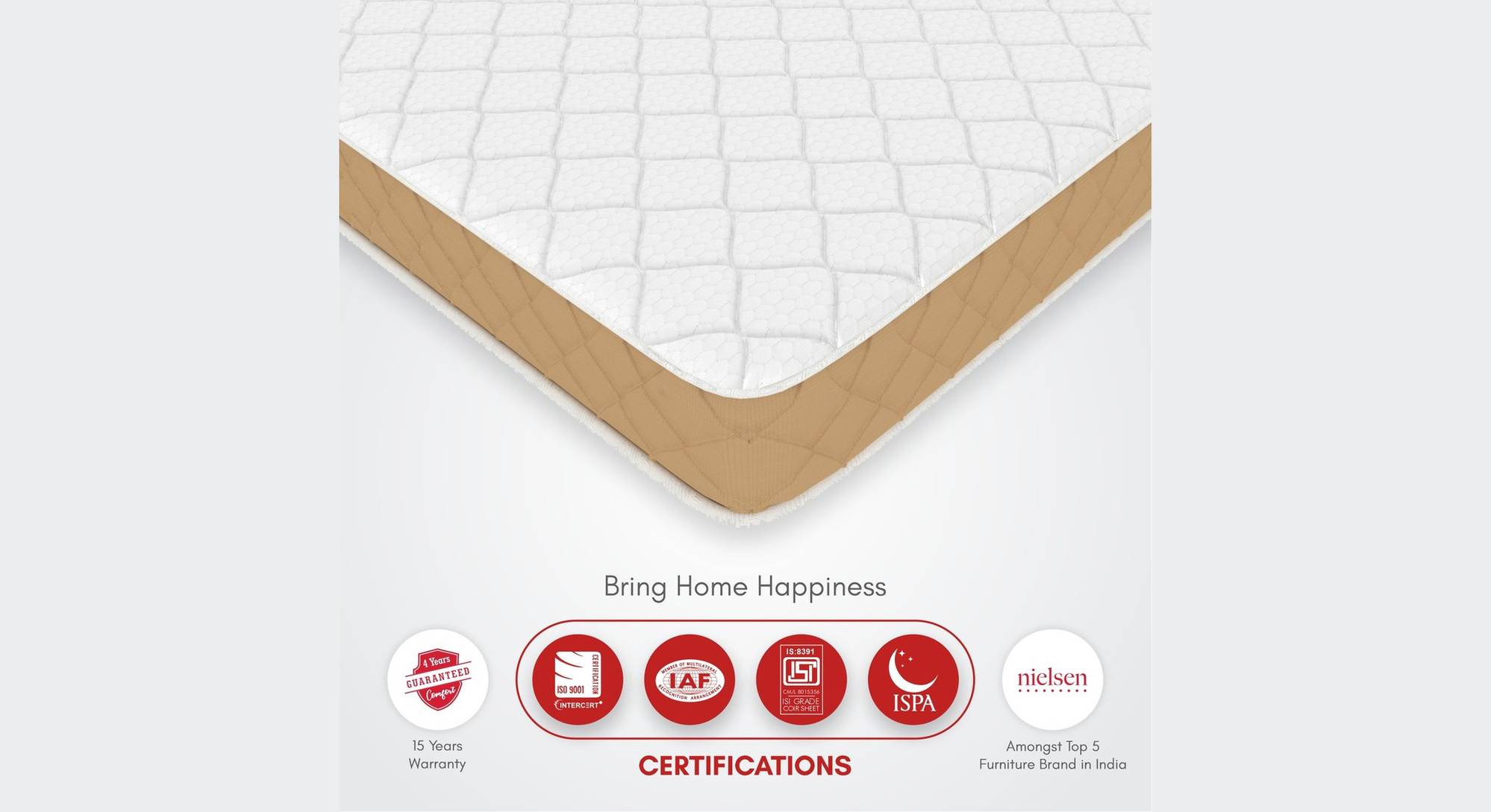 Aero Cool Gel with posture Control Tech queen Size Mattress - Urban Ladder